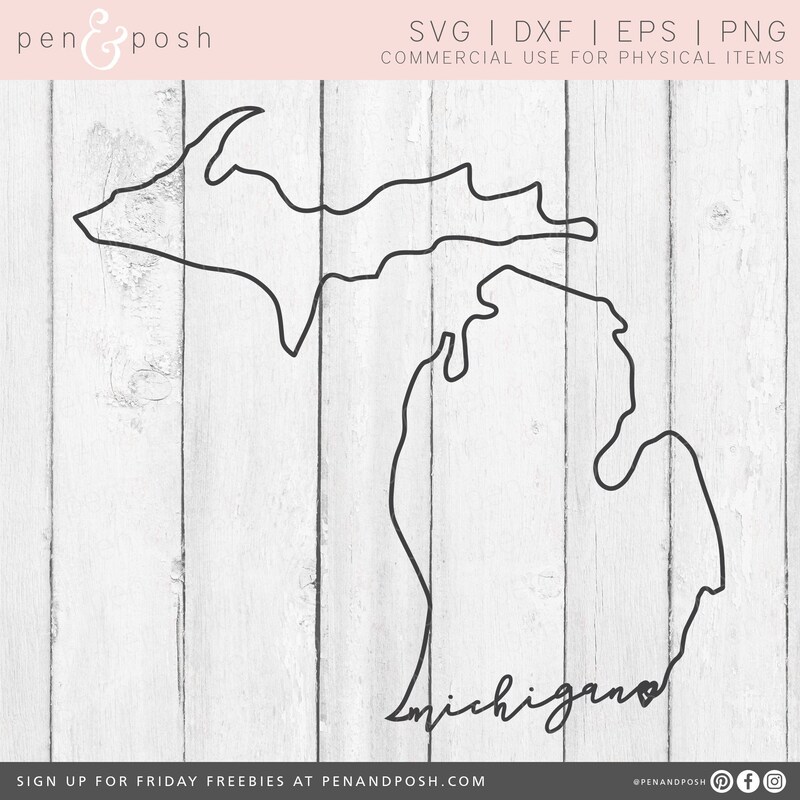 Michigan Svg - Etsy