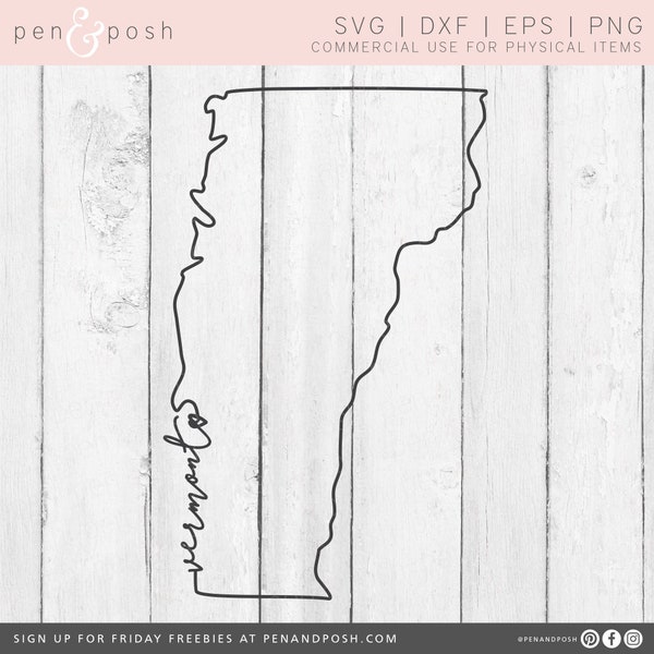 Vermont State Svg - Etsy