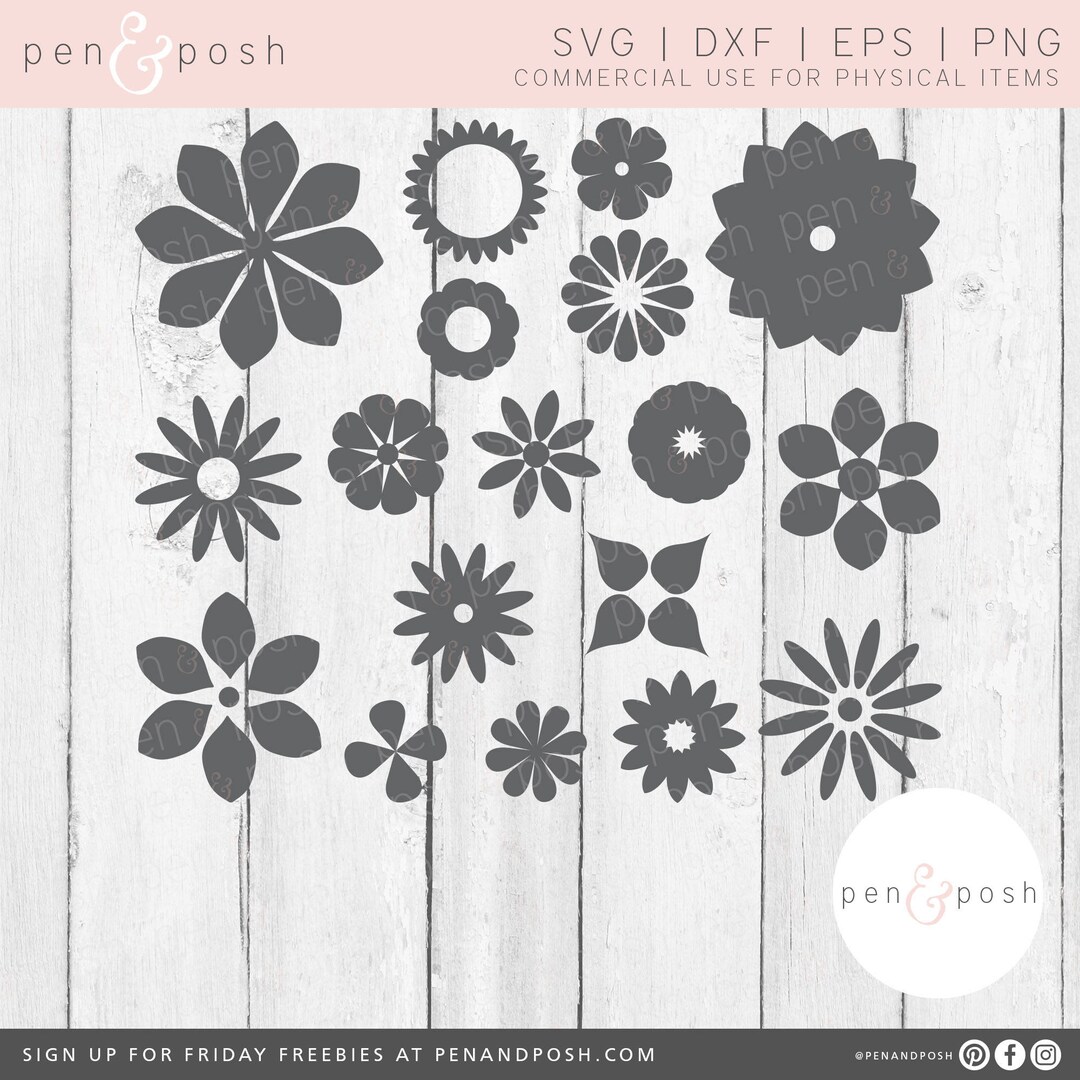 Flower SVG - Spring SVG - Flower Clipart - Flower Cut File - Spring ...