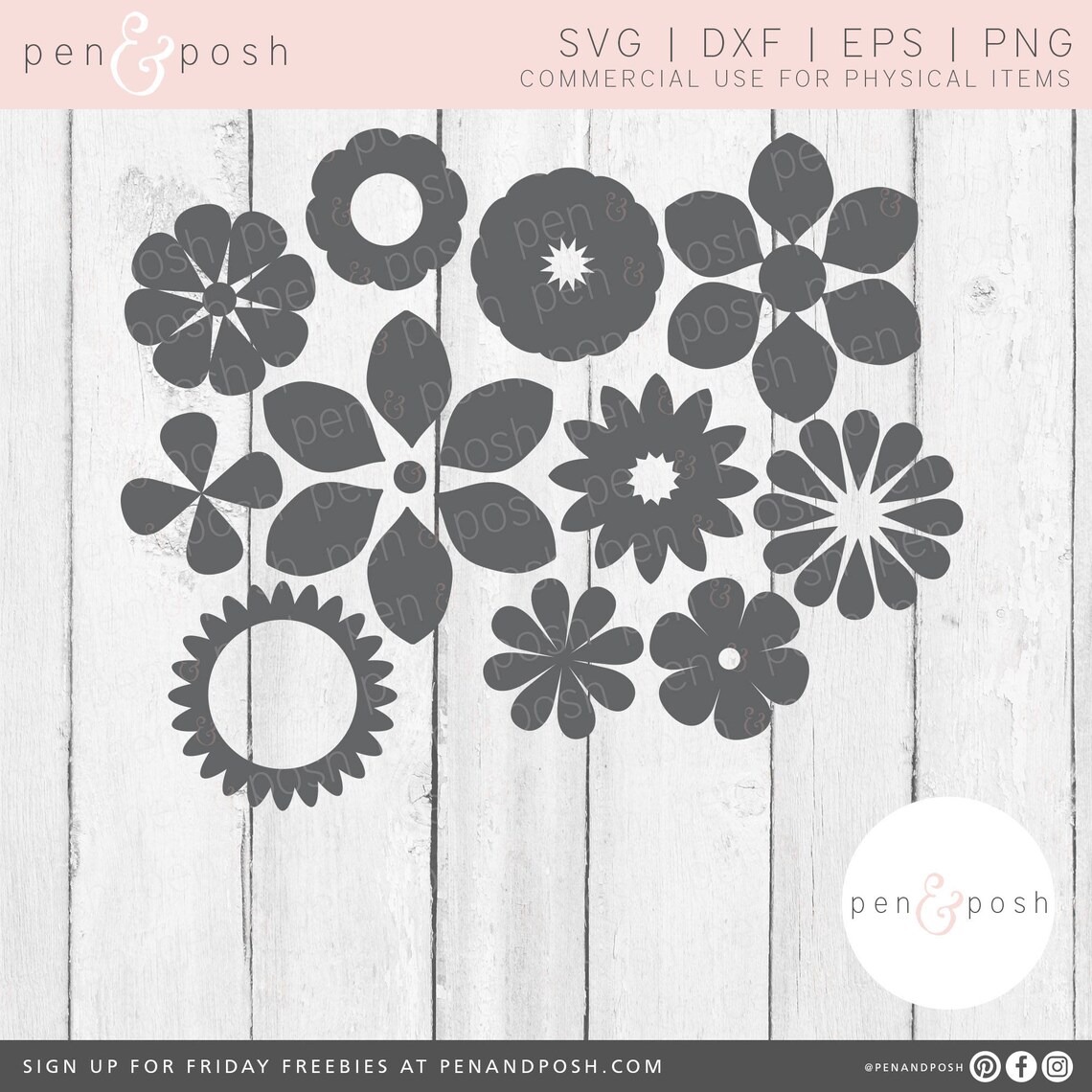 Flower SVG - Spring SVG - Flower Clipart - Flower Cut File - Spring ...