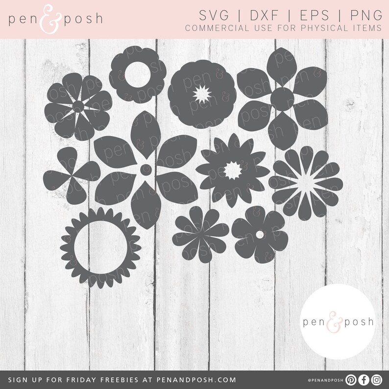 Flower SVG Spring SVG Flower Clipart Flower Cut File | Etsy