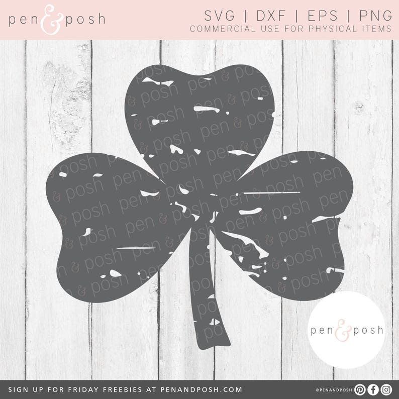 Shamrock SVG Clover SVG SVG Bundle Distressed Four Leaf - Etsy