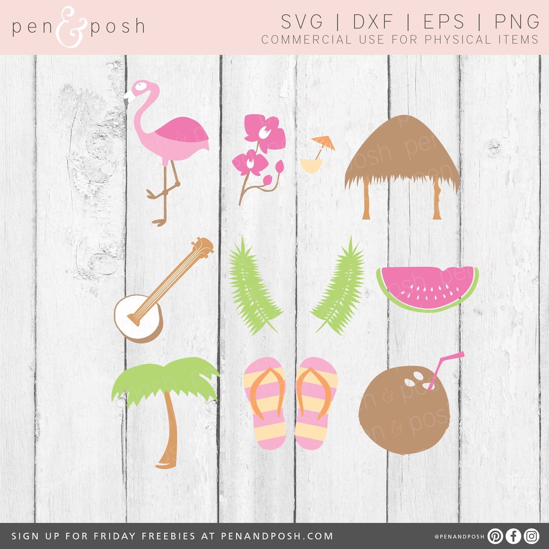 Tropical SVG Beach SVG Summer SVG Rainforest Svg Tropical Clipart ...