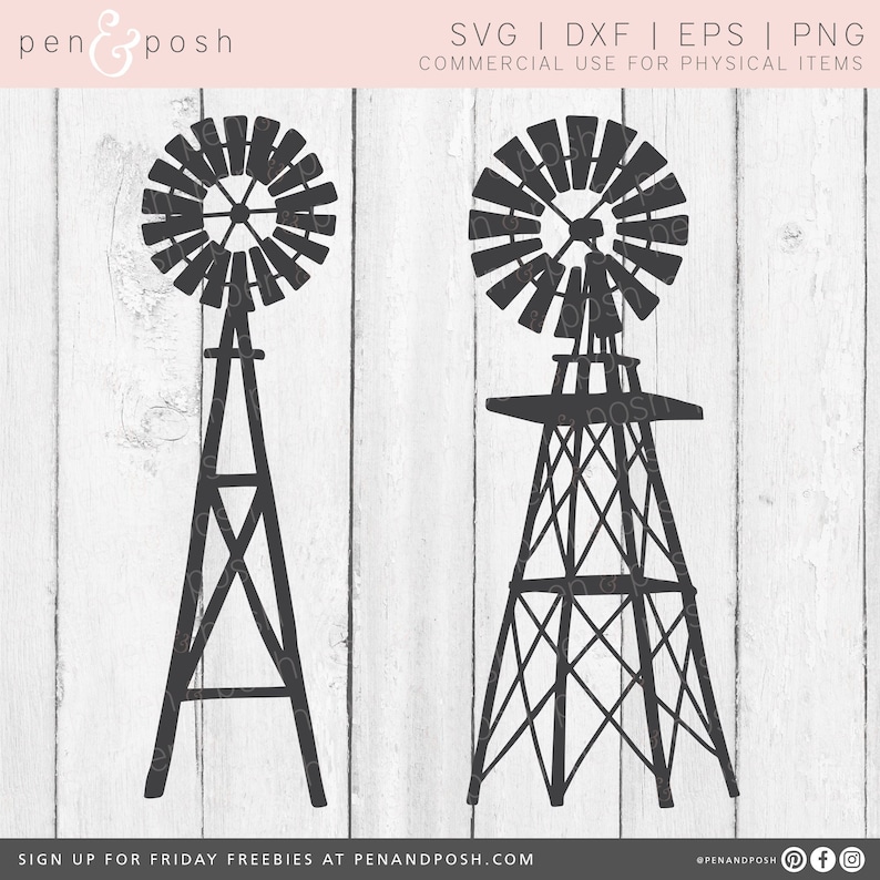 Windmill Svg - Rustic Windmill Svg - Farm Svg - Farmhouse Svg - Farm ...