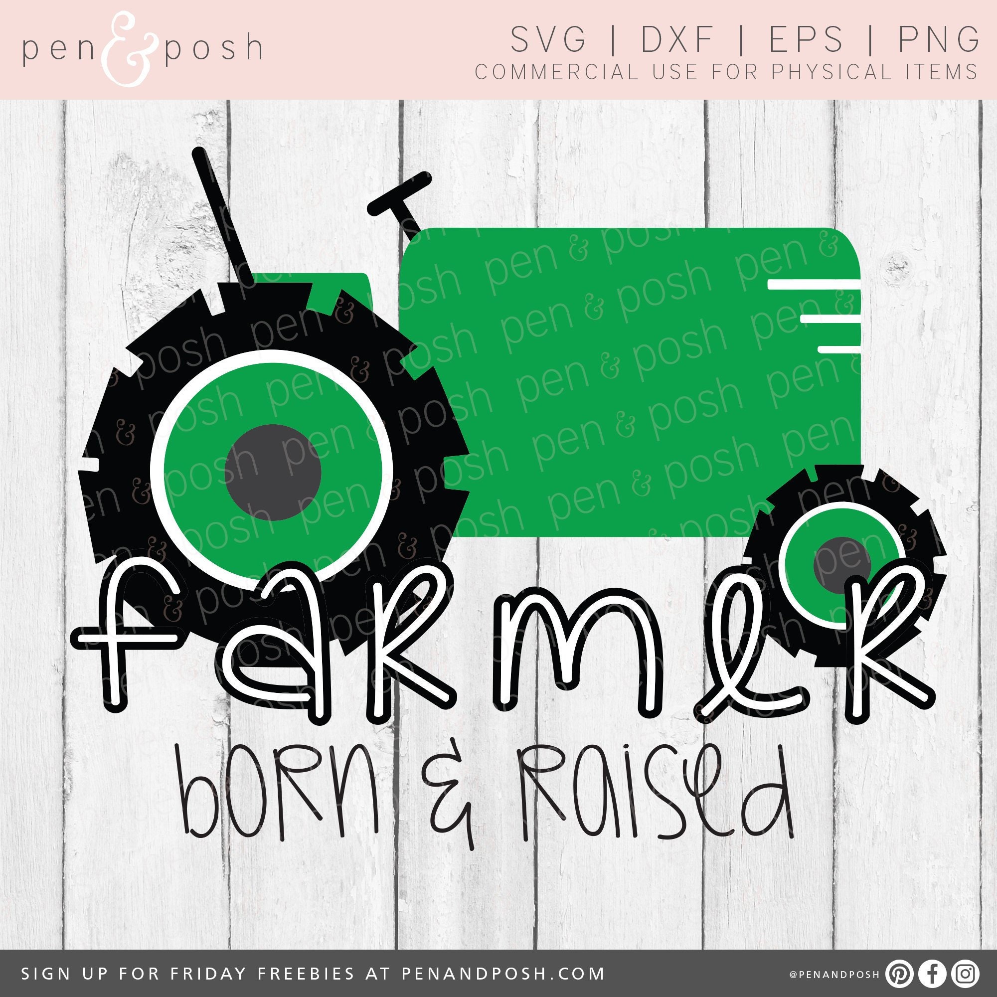 Farmer Born and Raised Farmer SVG Future Farmer Farming | Etsy