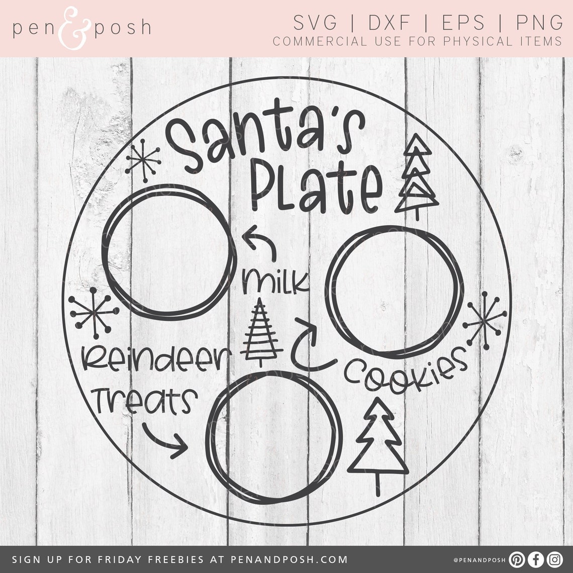 Santa Plate Santa Plate SVG Santa Plate SVG File Santa - Etsy