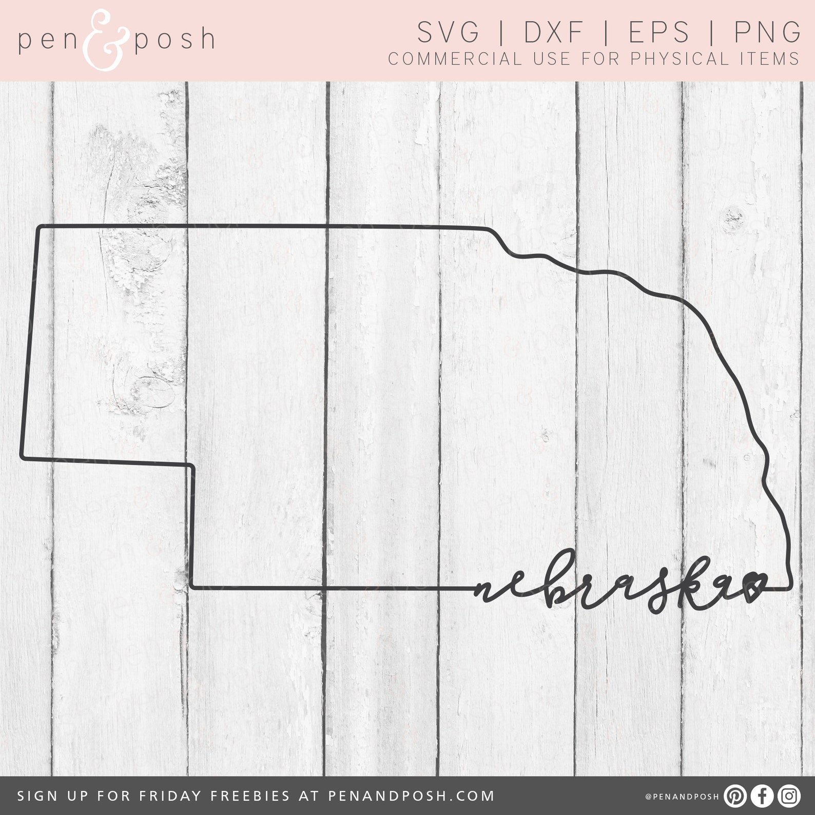 Nebraska SVG - Nebraska State SVG - Nebraska Heart SVG - Nebraska Love ...
