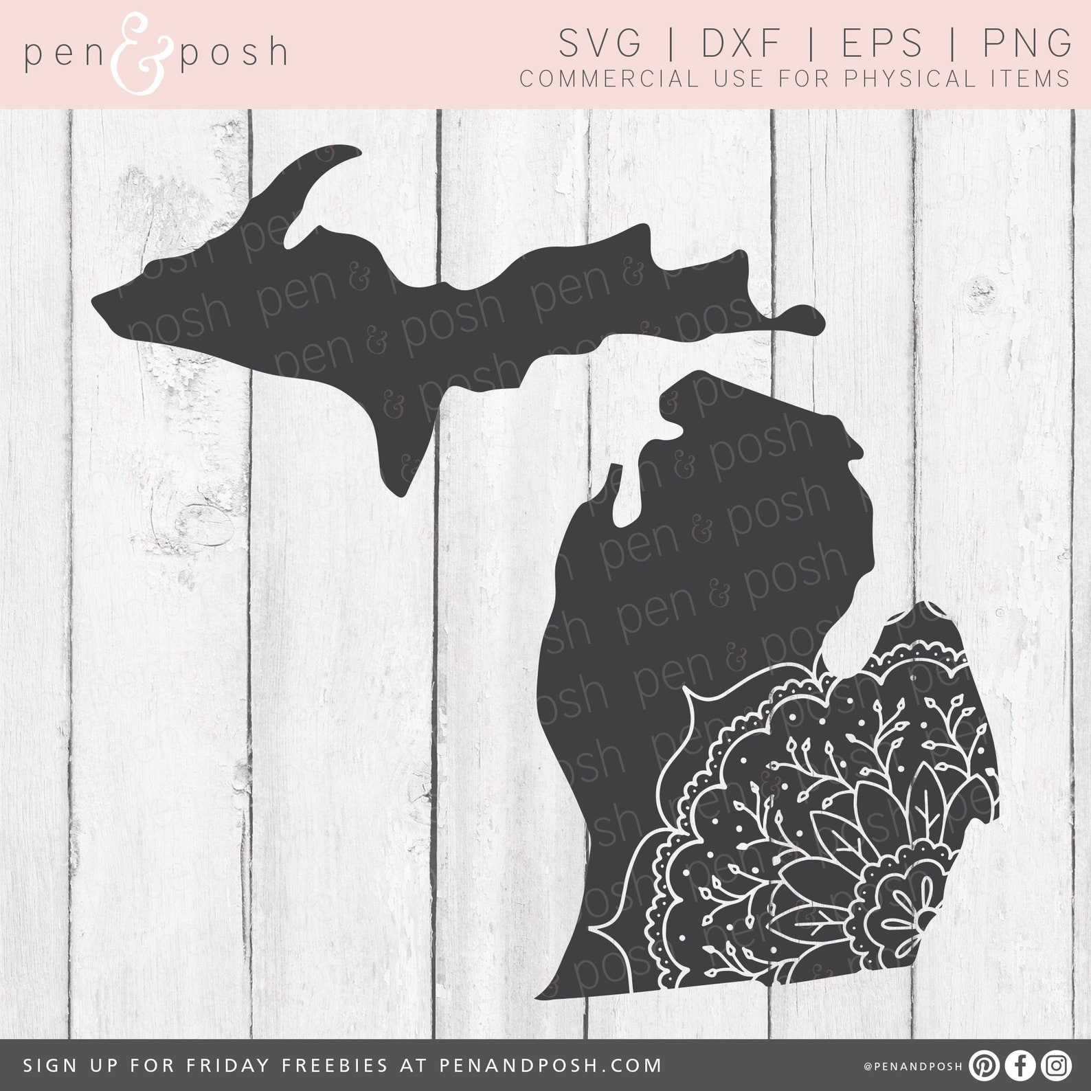 Michigan SVG Michigan Svg Cricut Michigan Mandala | Etsy