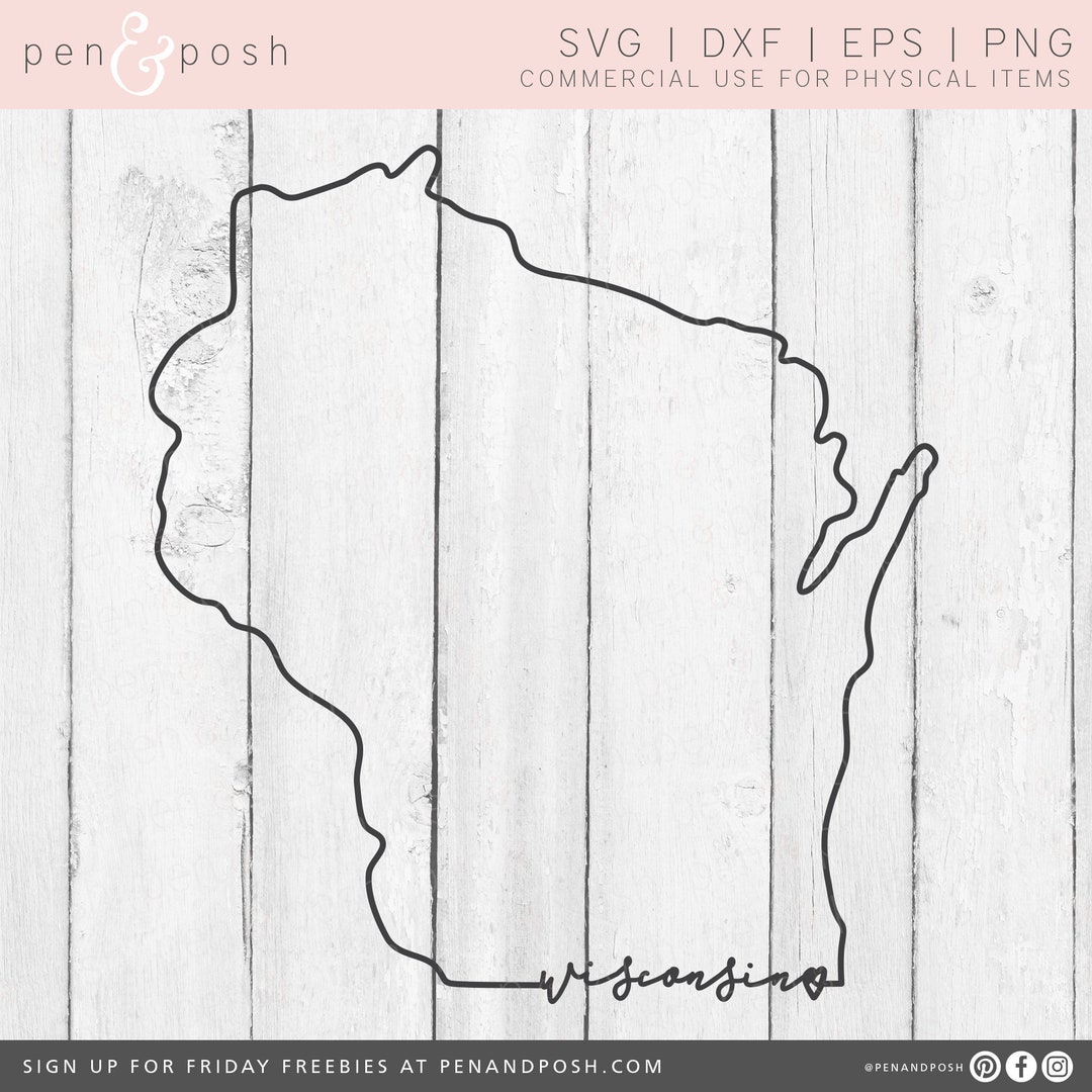 Wisconsin State SVG Wisconsin SVG Wisconsin State Outline SVG Wisconsin ...