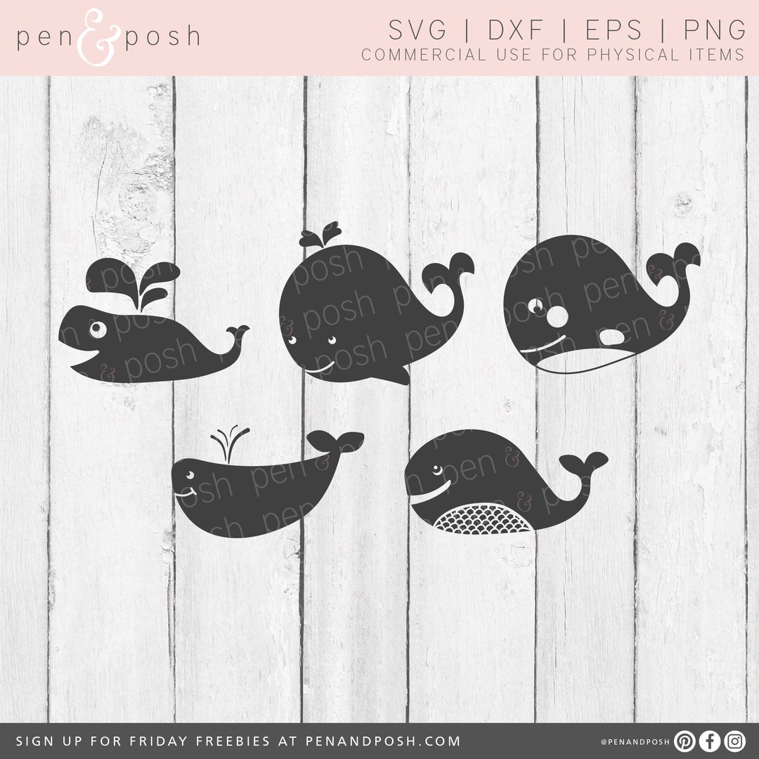 Whale SVG Whales SVG Whale DXF Whale Cut Files Whale - Etsy