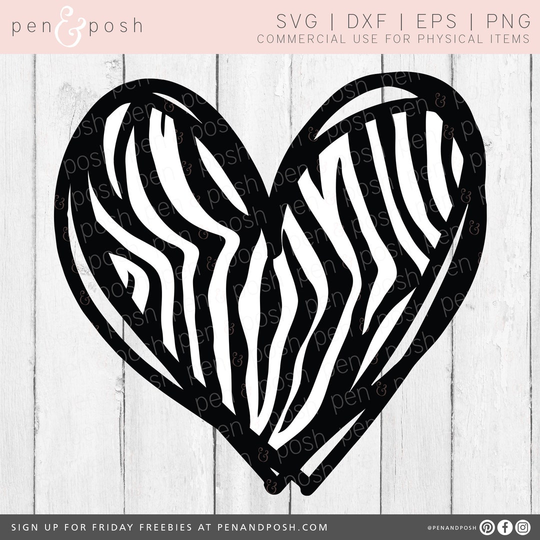 Zebra Heart SVG Zebra Print SVG Zebra Print SVG Design Zebra Heart Clip ...