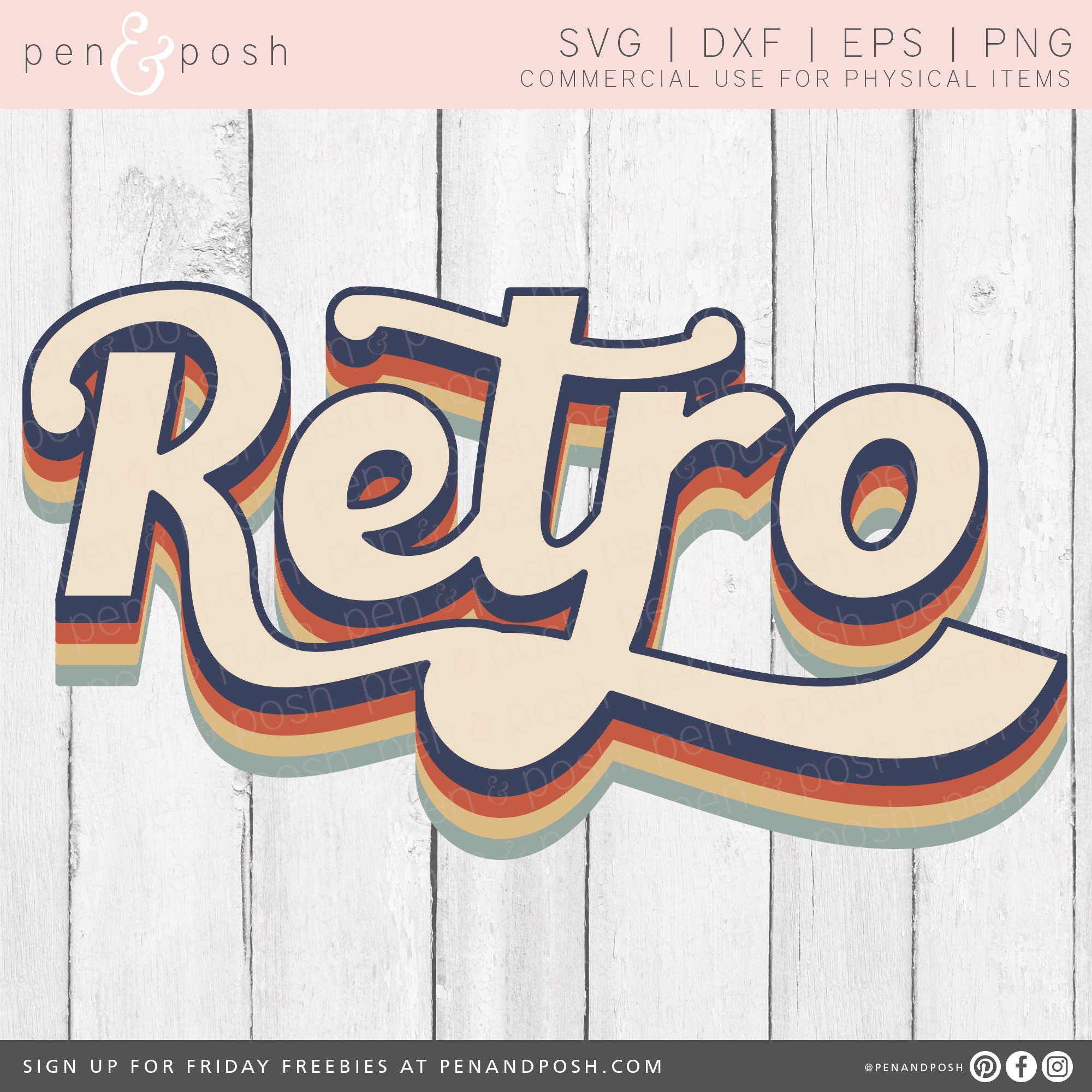 Retro SVG - Retro Echo SVG - Groovy SVG - Retro Cut File Svg ...