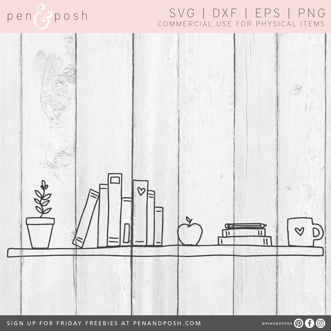 Book Shelf Svg Book SVG Book SVG Cricut Book Svg Files School SVG Book ...