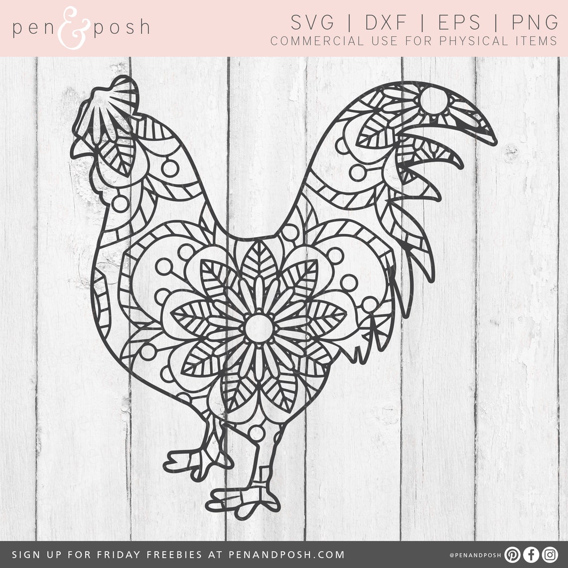Coq SVG Mandala Coq SVG Poulet SVG Mandala Svg Coq - Etsy Canada