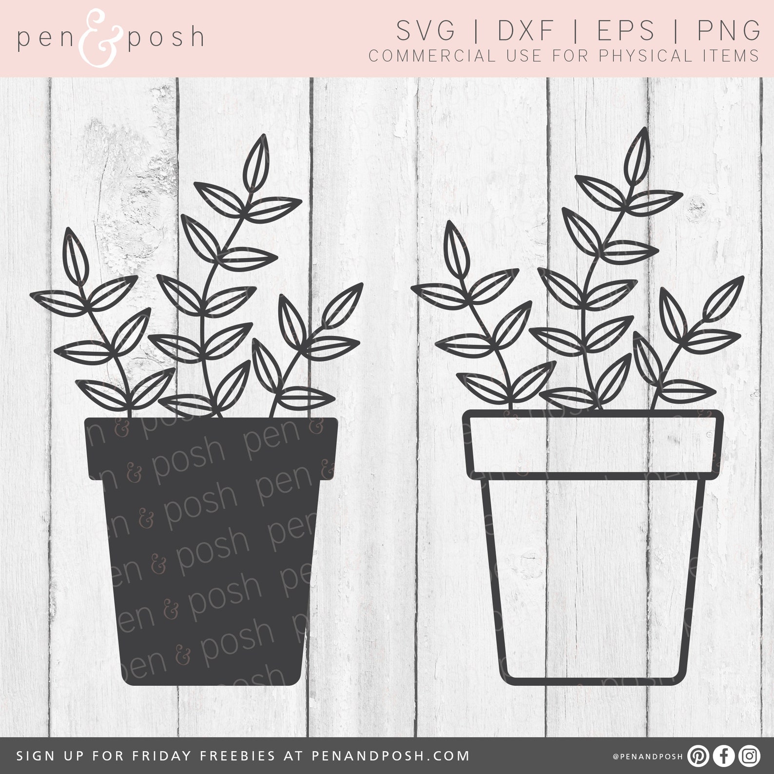 Potted Plant SVG - Plant SVG - Plant Svg File - Plant Svg Bundle ...
