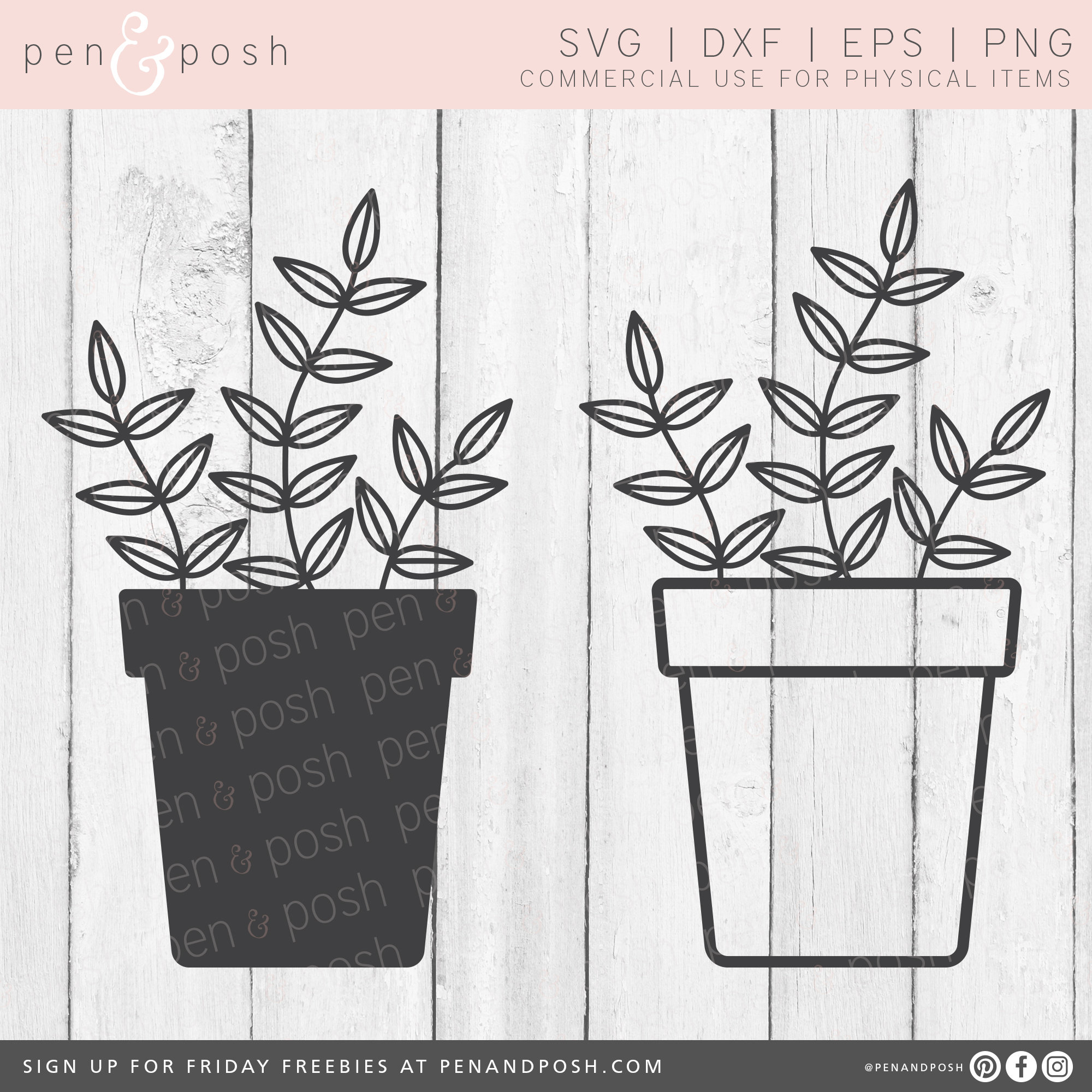 Potted Plant SVG Plant SVG Plant Svg File Plant Svg - Etsy