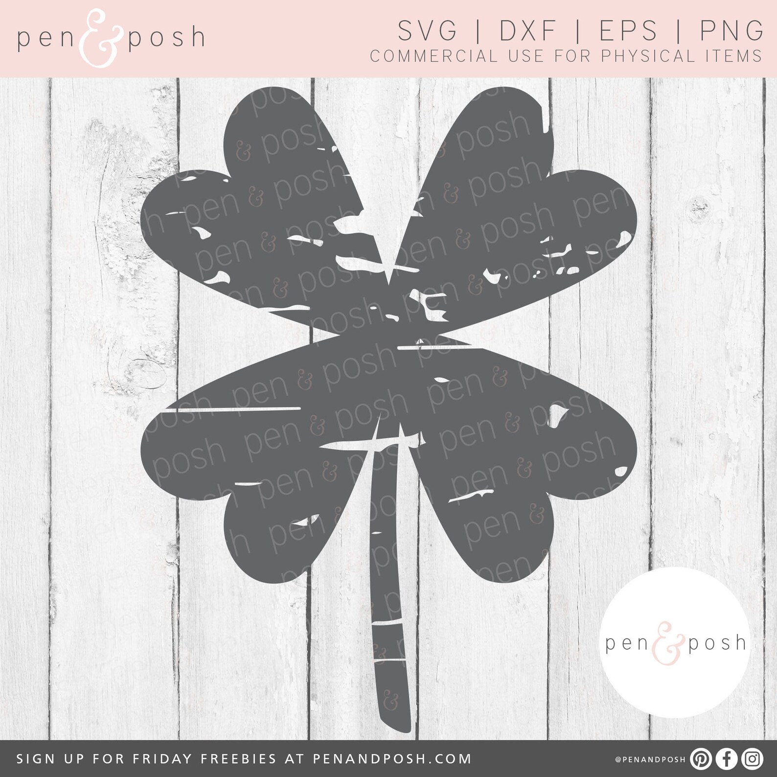 Shamrock SVG Clover SVG SVG Bundle Distressed Four Leaf - Etsy