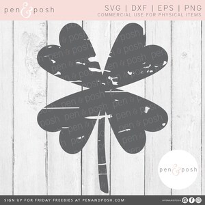 Shamrock SVG Clover SVG SVG Bundle Distressed Four Leaf Clover Svg ...