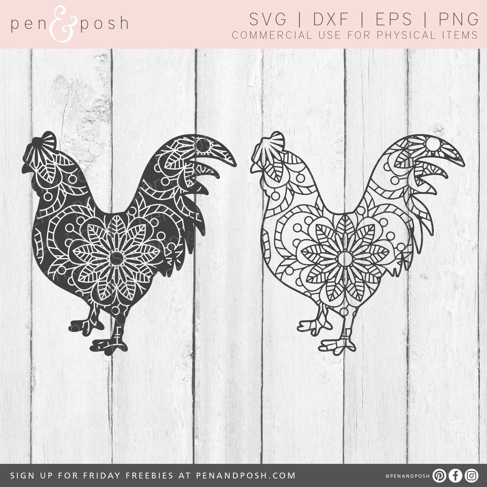 Coq SVG Mandala Coq SVG Poulet SVG Mandala Svg Coq - Etsy Canada