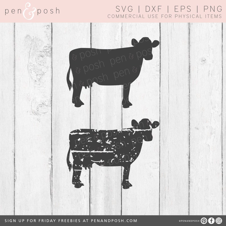 Cow SVG Grunge Cow SVG Grunge SVG Primitive Grunge - Etsy