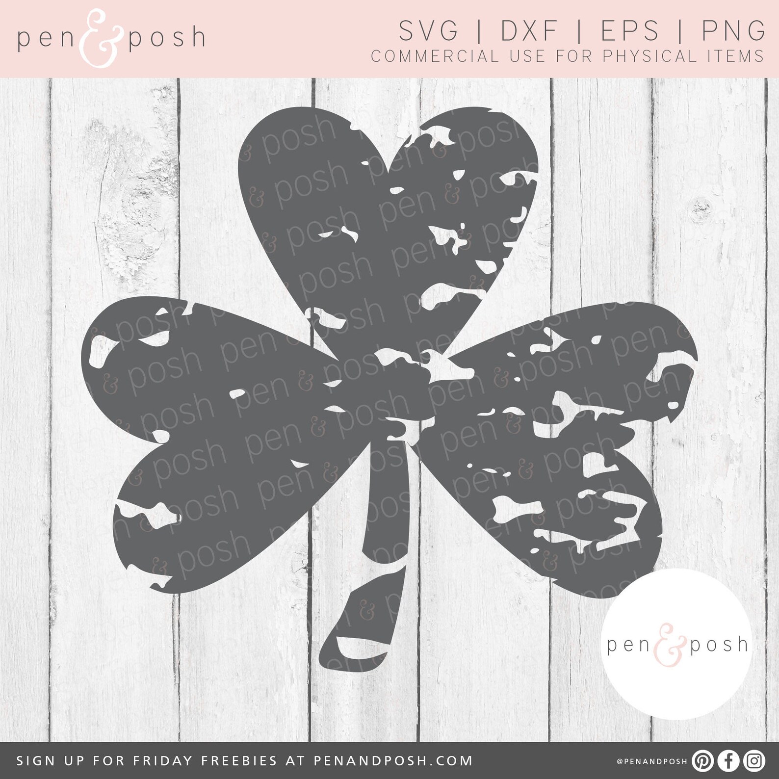 Shamrock SVG Clover SVG SVG Bundle Distressed Four Leaf - Etsy