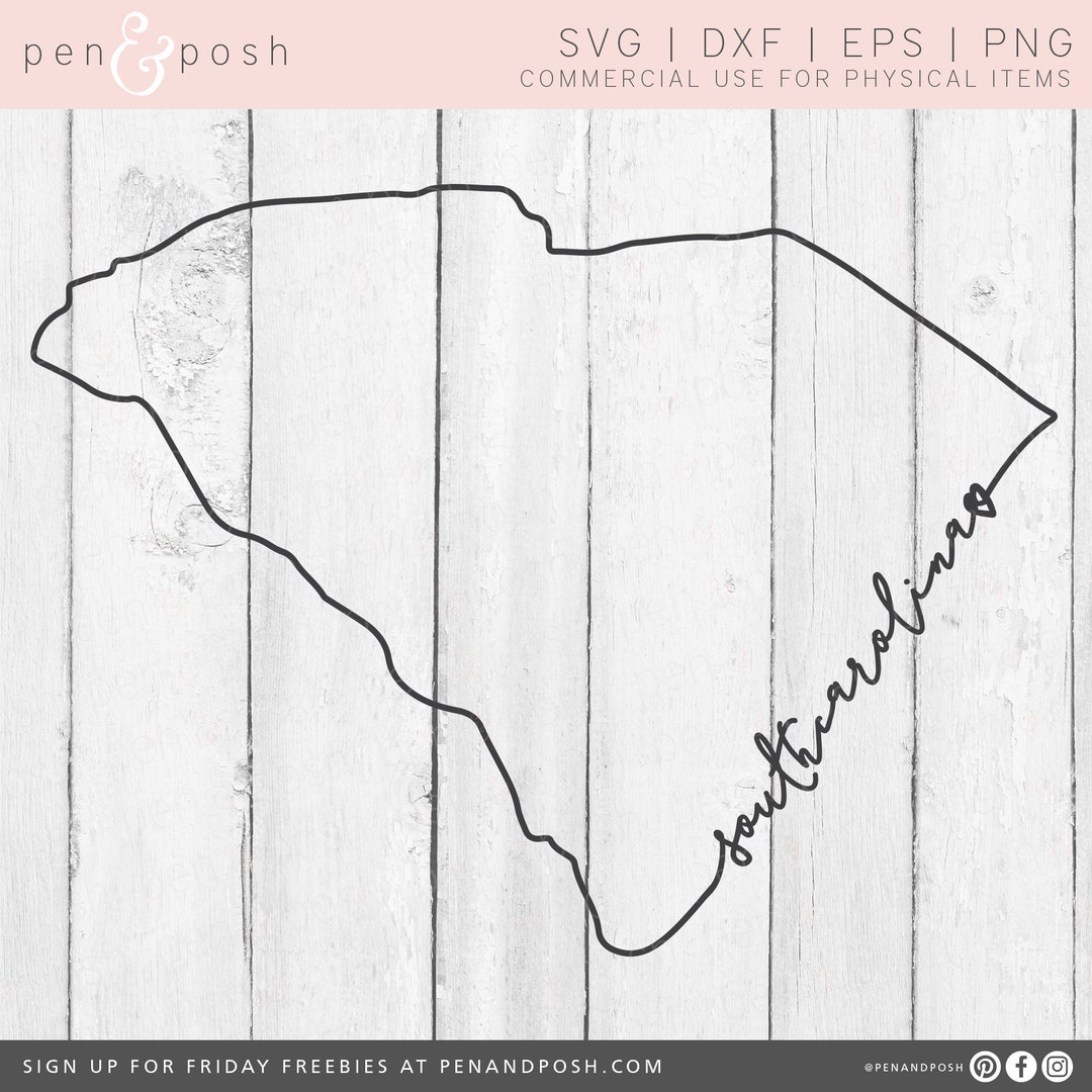 South Carolina SVG - South Carolina Vector - South Carolina Heart SVG ...