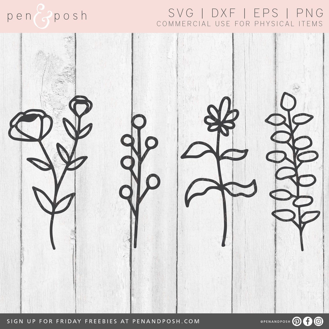 Floral Flower Svg - Flower Svg Files - Flower Svg Files for Cricut ...