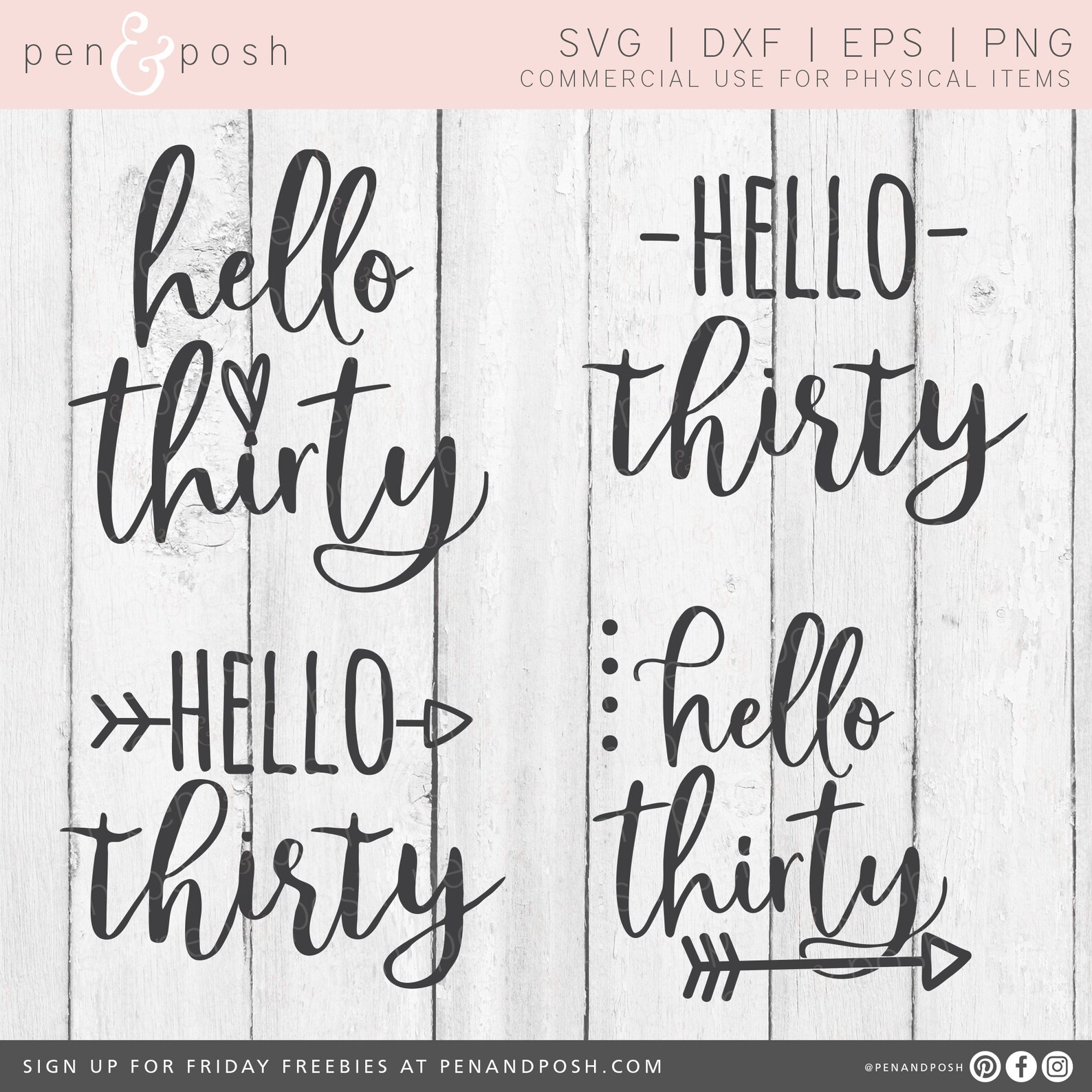 Hello Thirty Svg 30th Birthday Svg Birthday Svg Birthday - Etsy