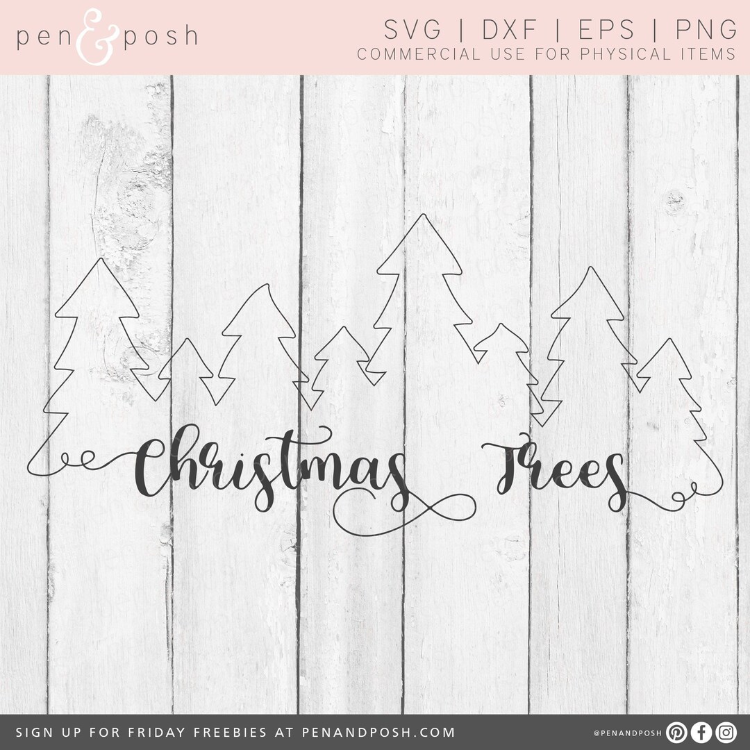 Christmas Tree Sign Cut File Christmas Trees SVG - Etsy