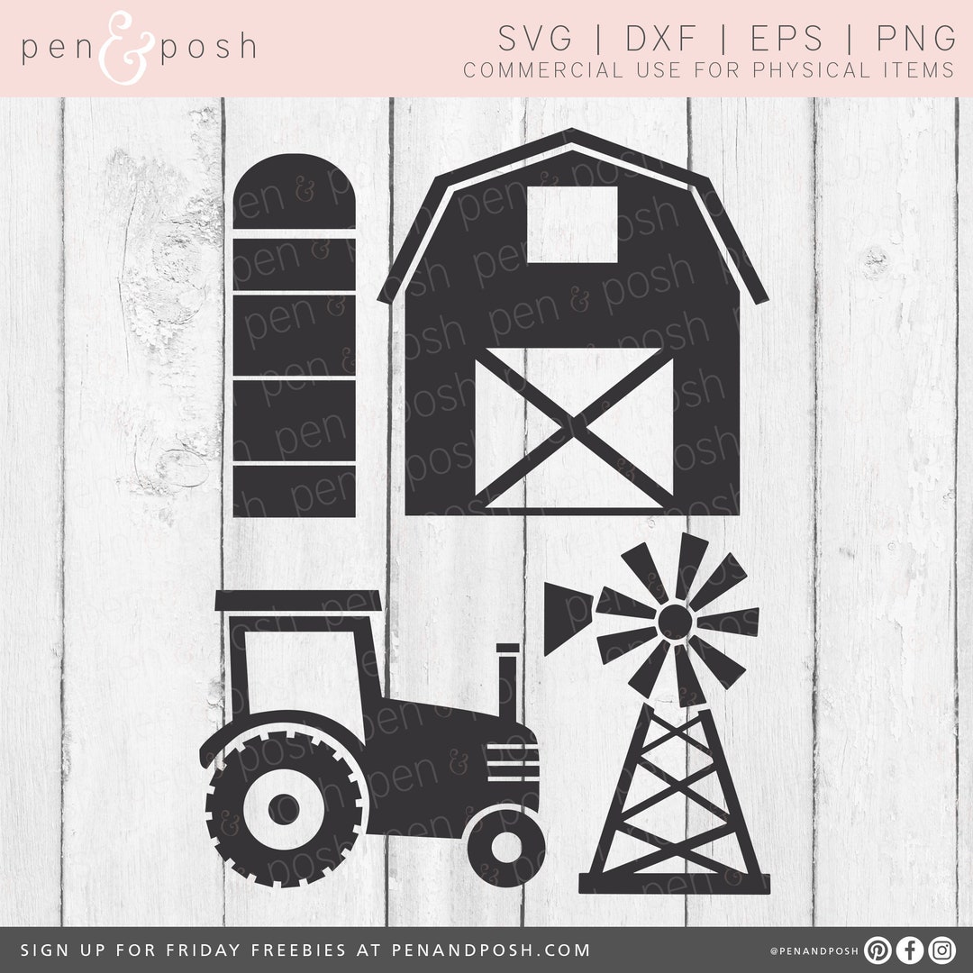 Farm Svg - Tractor Svg - Farmhouse Svg - Farm Life Svg - Farm Svg File ...