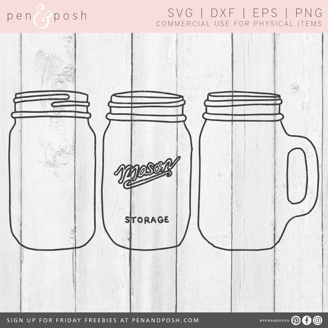 Farmhouse Jar SVG Jar SVG File Jar Cut Files Kitchen Jar - Etsy
