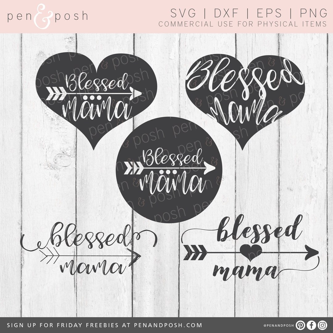 Blessed Mama SVG Blessed Mother SVG Mother SVG Blessed Blessed Mama Cut ...