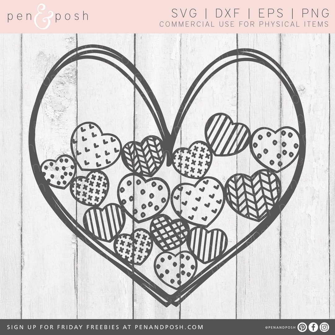 Valentines Day Heart SVG - Hearts Bundle SVG - Heart SVG - Valentine ...