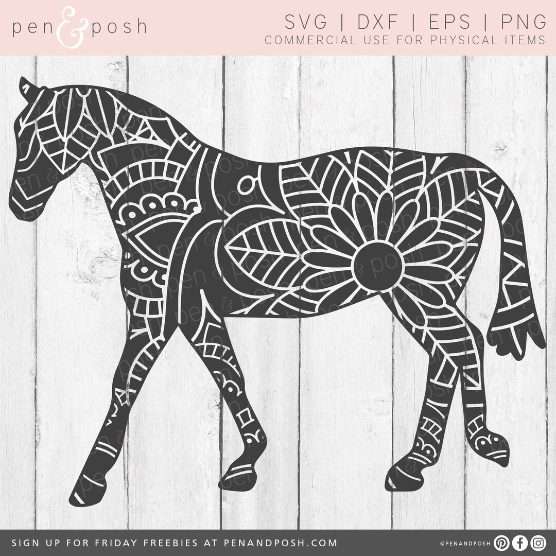 Mandala Svg - Horse Svg - Mandala Horse Svg - Mandala for Cricut ...