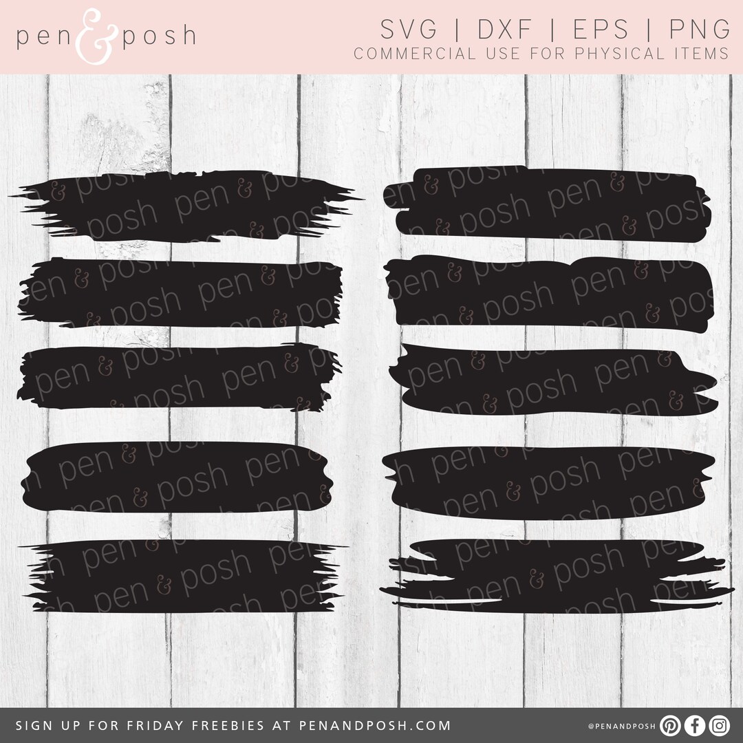 Brush Stroke Bundle SVG Brush Stroke Png Brush Stroke Sublimation Brush ...