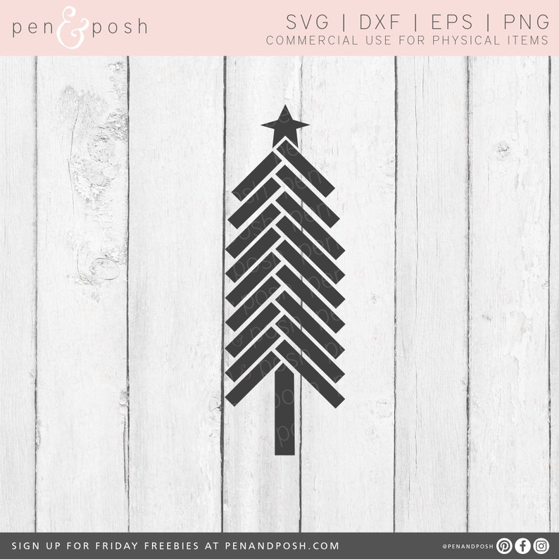 Herringbone Christmas Tree - Christmas Tree SVG - Herringbone Tree ...