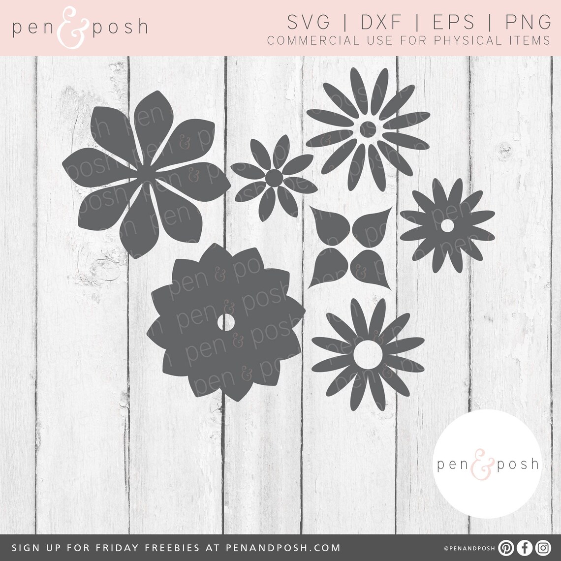 Flower SVG - Spring SVG - Flower Clipart - Flower Cut File - Spring ...