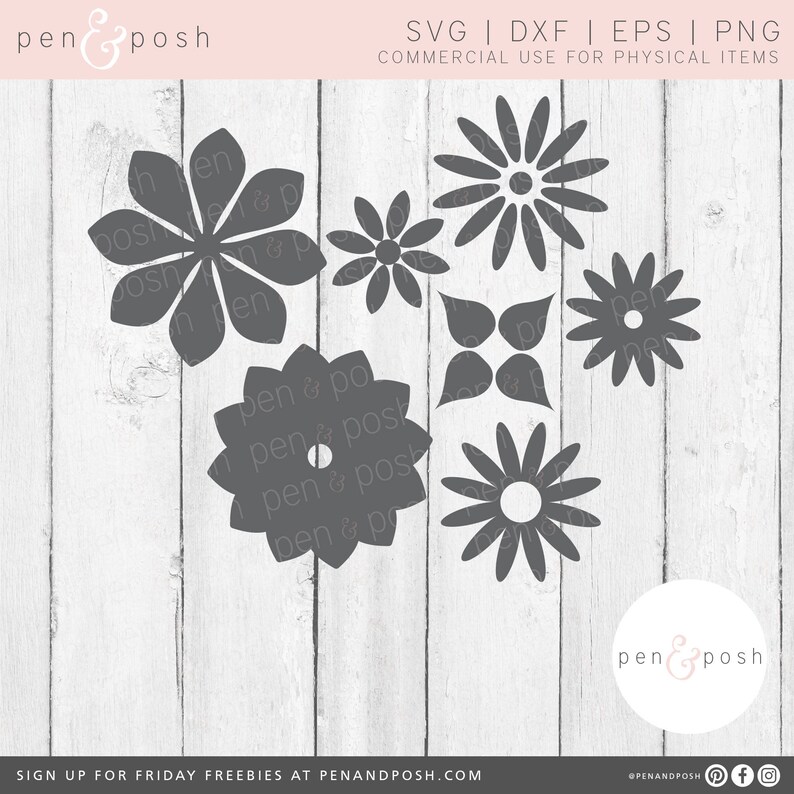 Flower SVG Spring SVG Flower Clipart Flower Cut File | Etsy