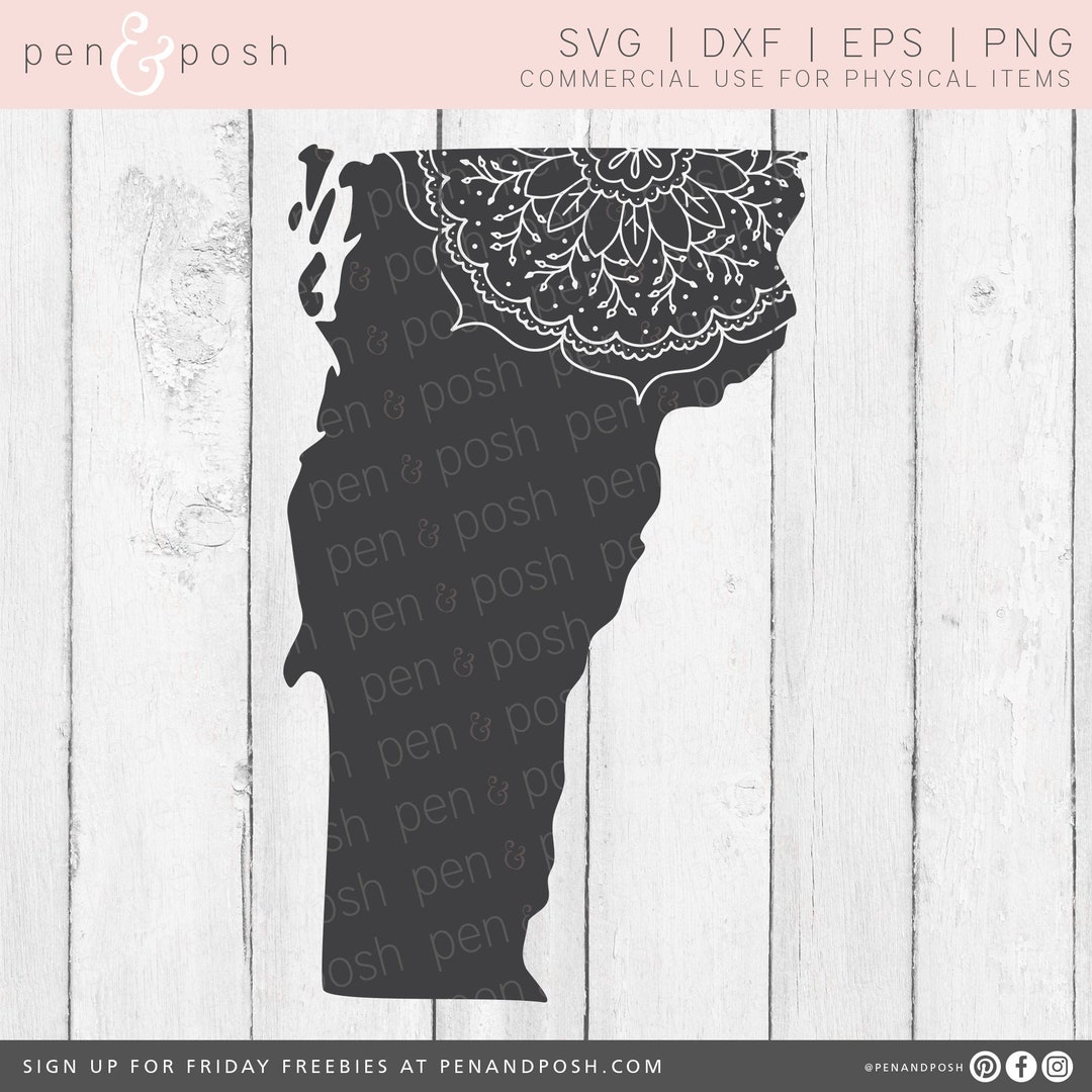 Vermont Svg - Vermont State SVG - Vermont Mandala - SVG Cut Files ...