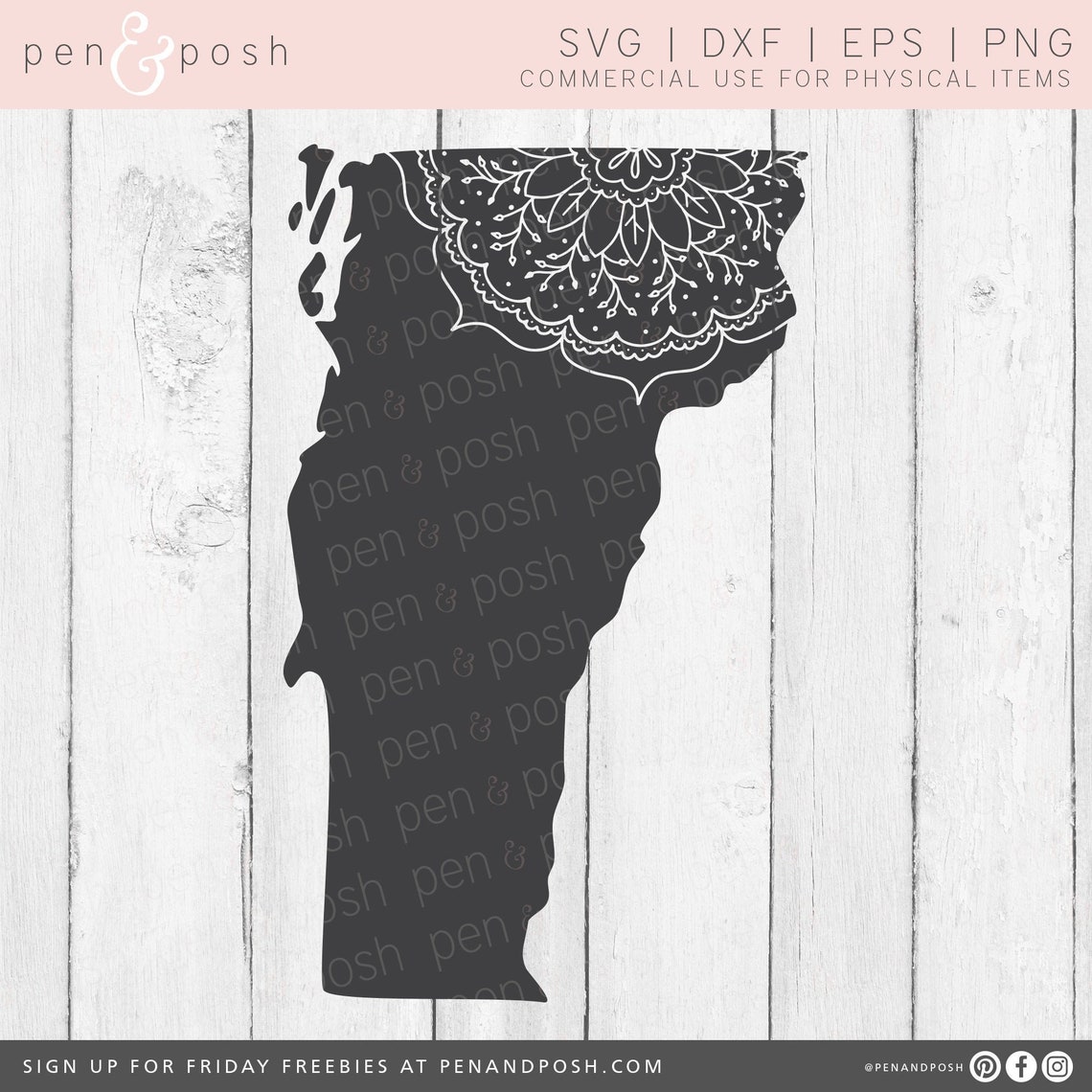 Vermont Svg - Vermont State SVG - Vermont Mandala - SVG Cut Files ...