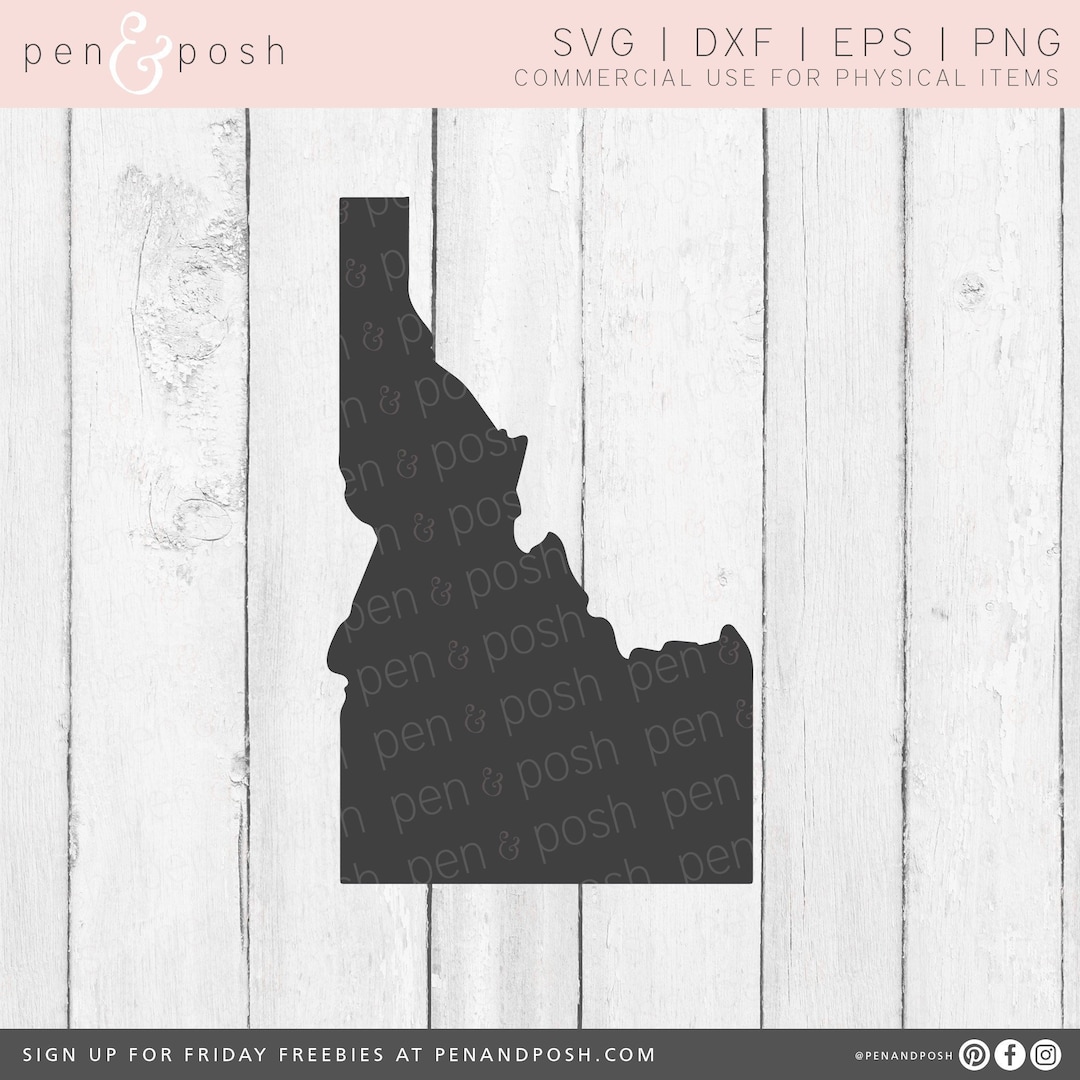 Idaho SVG Idaho Clipart Idaho State Idaho DXF Idaho Cut File Idaho ...