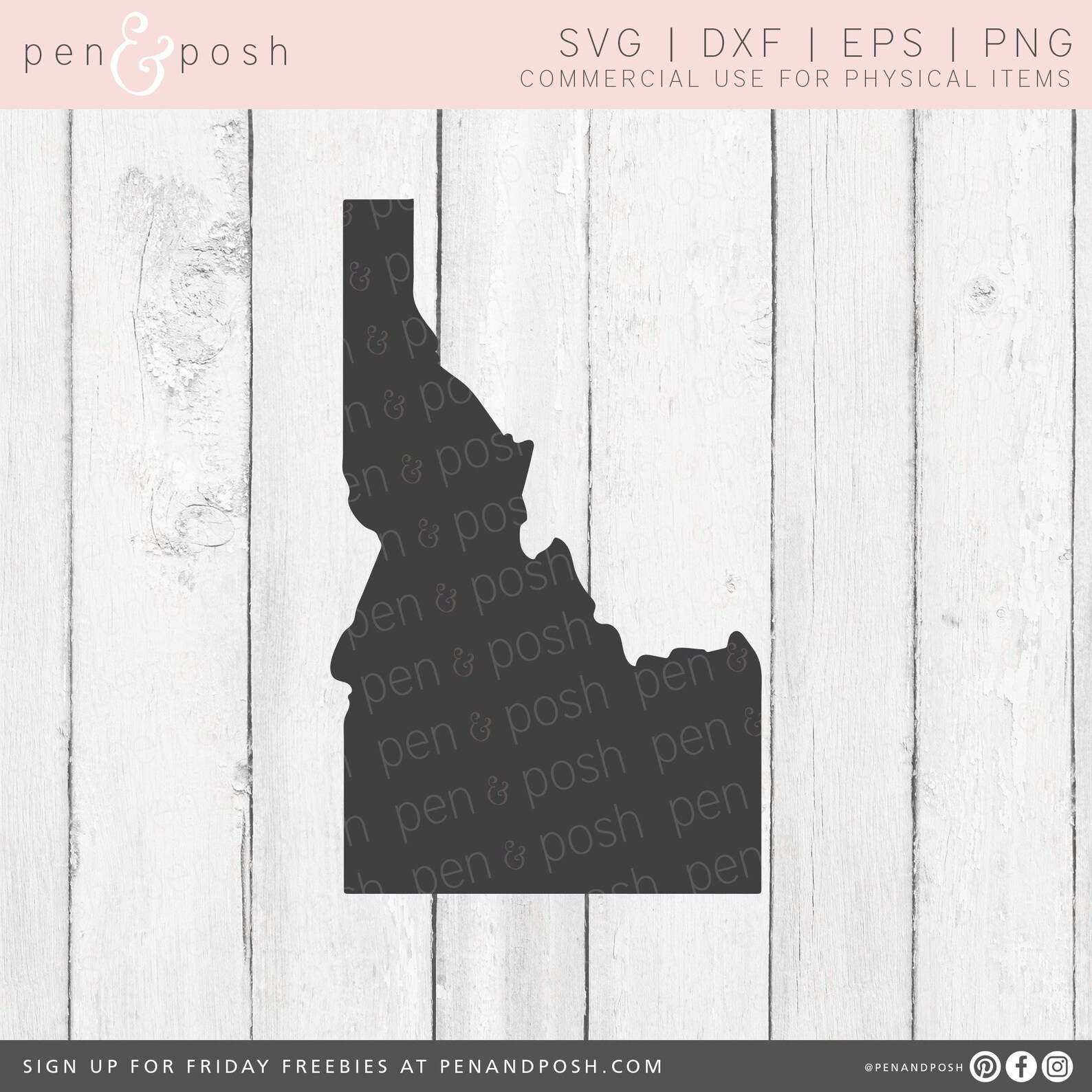 Idaho SVG - Idaho Clipart - Idaho State Idaho DXF - Idaho Cut File ...