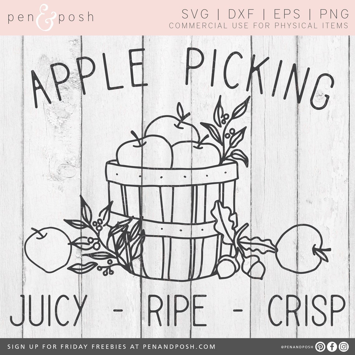 Apple Picking SVG Fall Apple SVG Apple Picking Cut File - Etsy