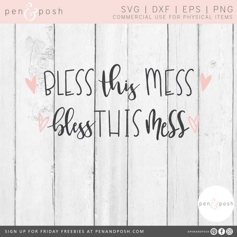 Bless This Mess SVG SVG File Sayings Bless SVG House | Etsy