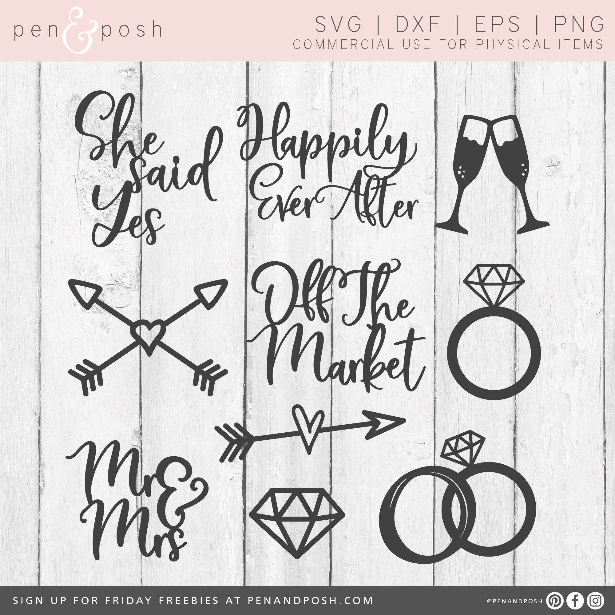 Wedding SVG Wedding Cut File Wedding Topper SVG Wedding | Etsy