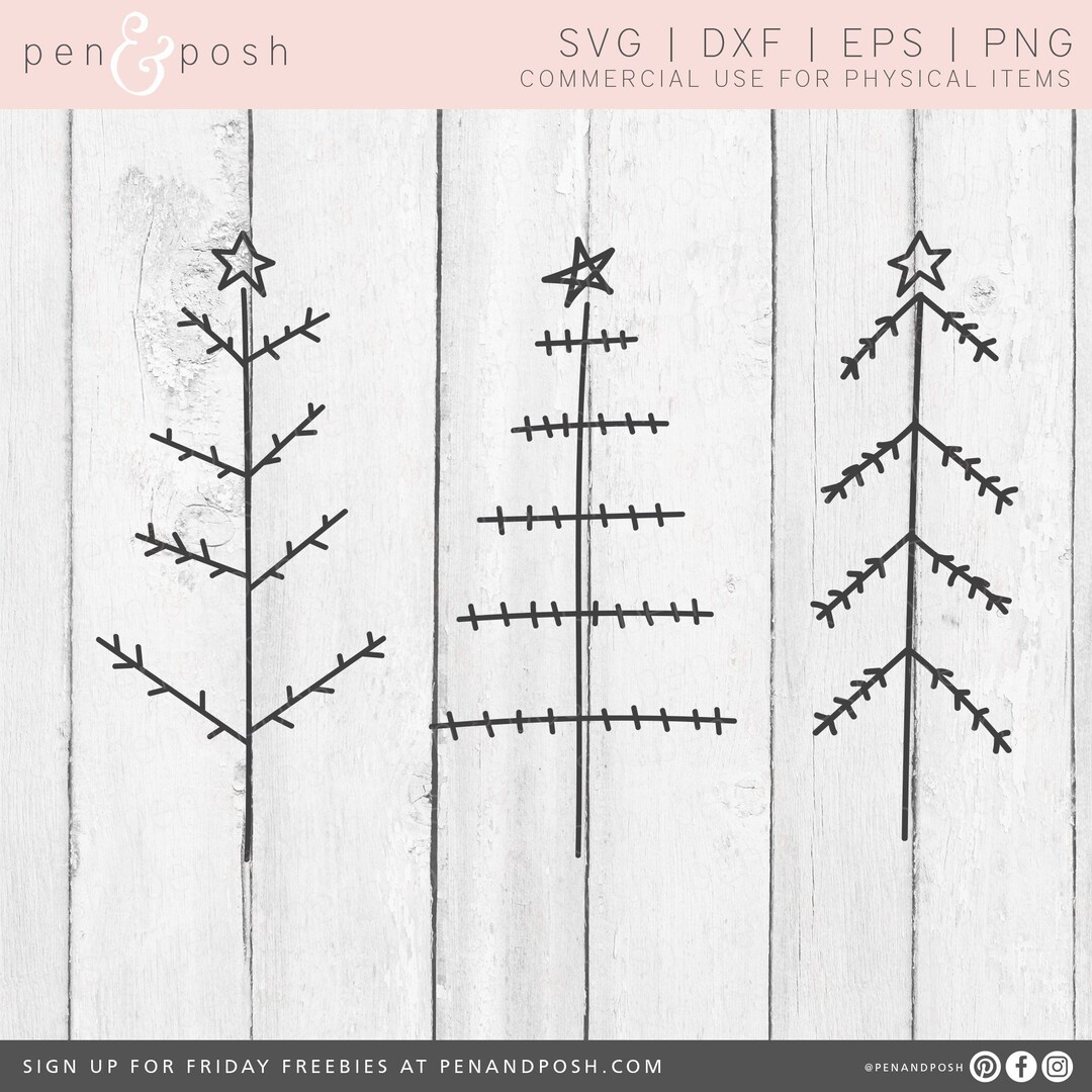 Christmas Tree SVG - Primitive Christmas Tree - Prim Christmas Tree Cut ...