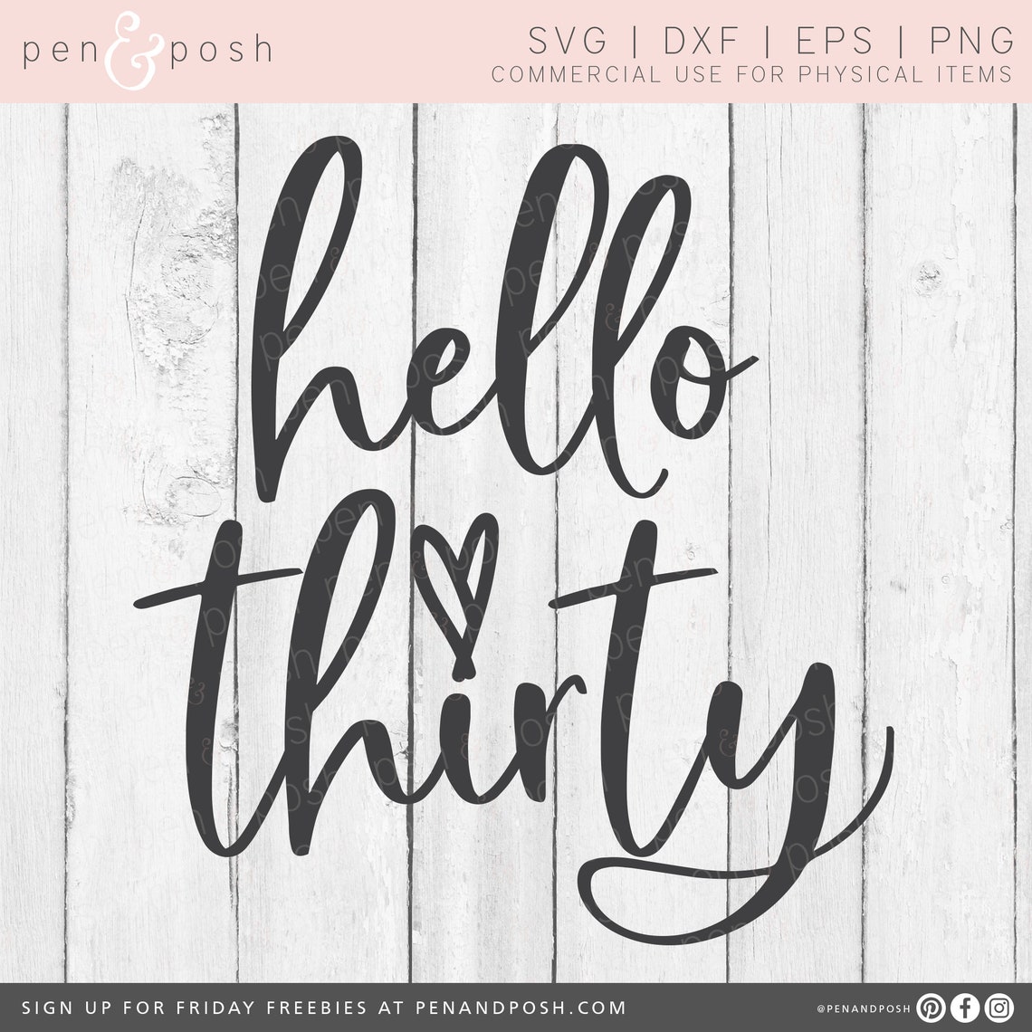 Hello Thirty Svg - 30th Birthday Svg - Birthday Svg - Birthday Svg ...