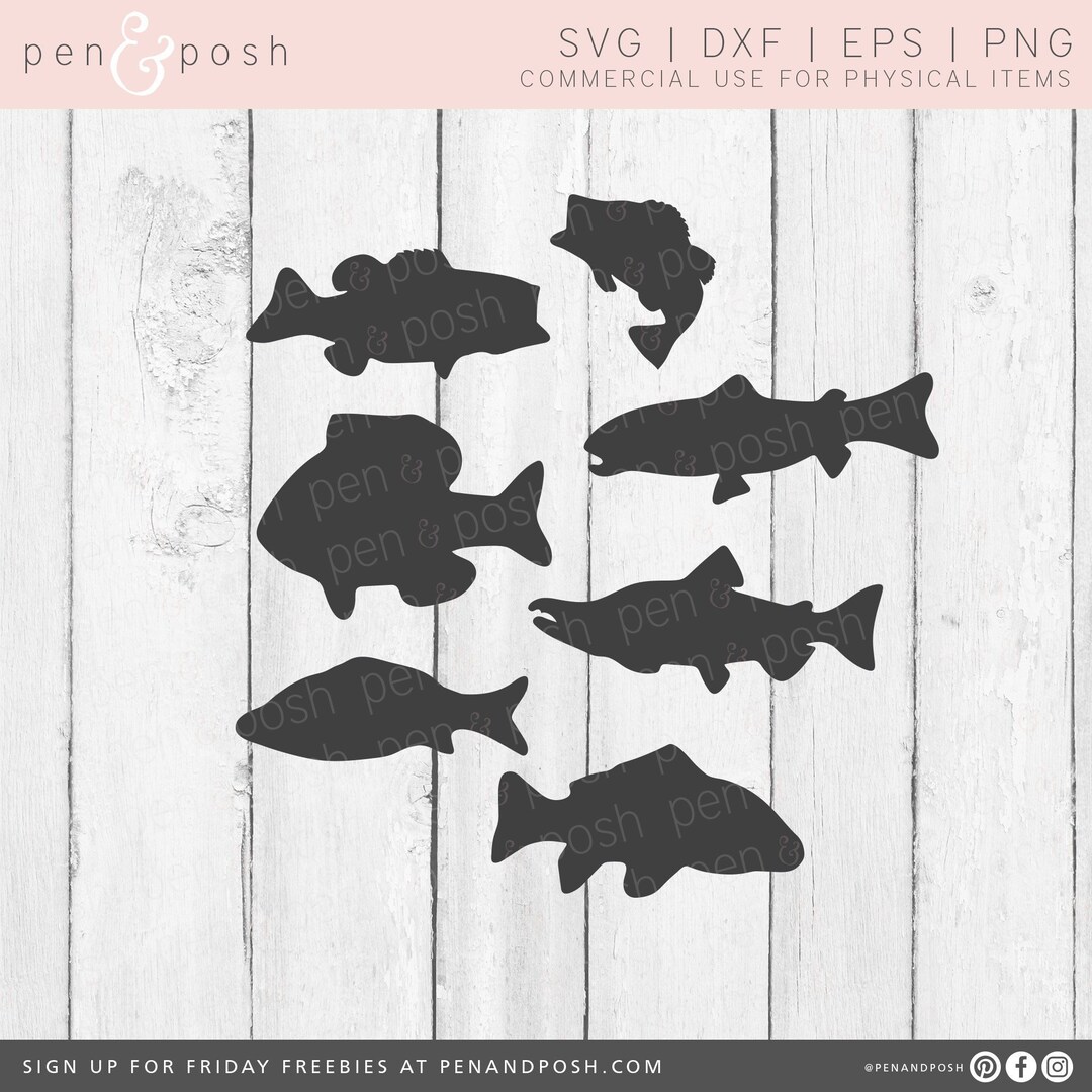 Fish SVG Bass SVG Fish DXF Fishing Bass Fish Fish Svg Files Fish Vector ...