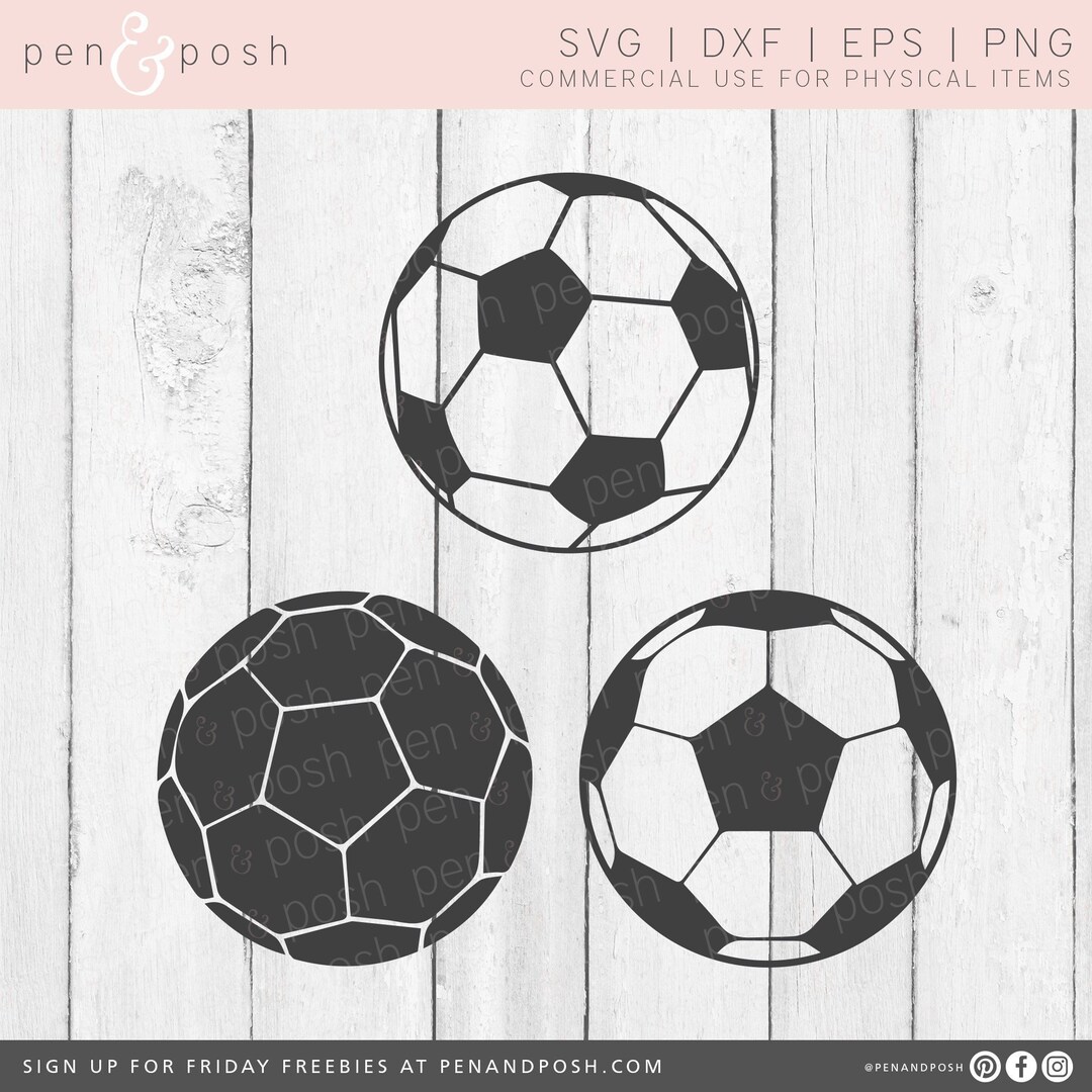 Soccer Ball SVG - Soccer Ball DXF - Soccer Ball Clipart - Soccer Ball ...
