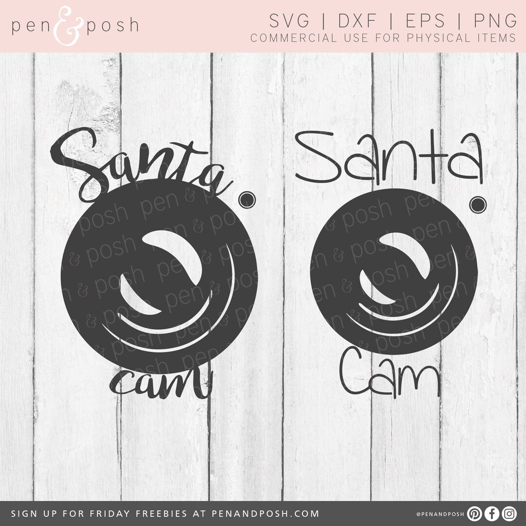 Santa Cam SVG Santa Cam File Santa Cam SVG File Santa Cam Cut File ...
